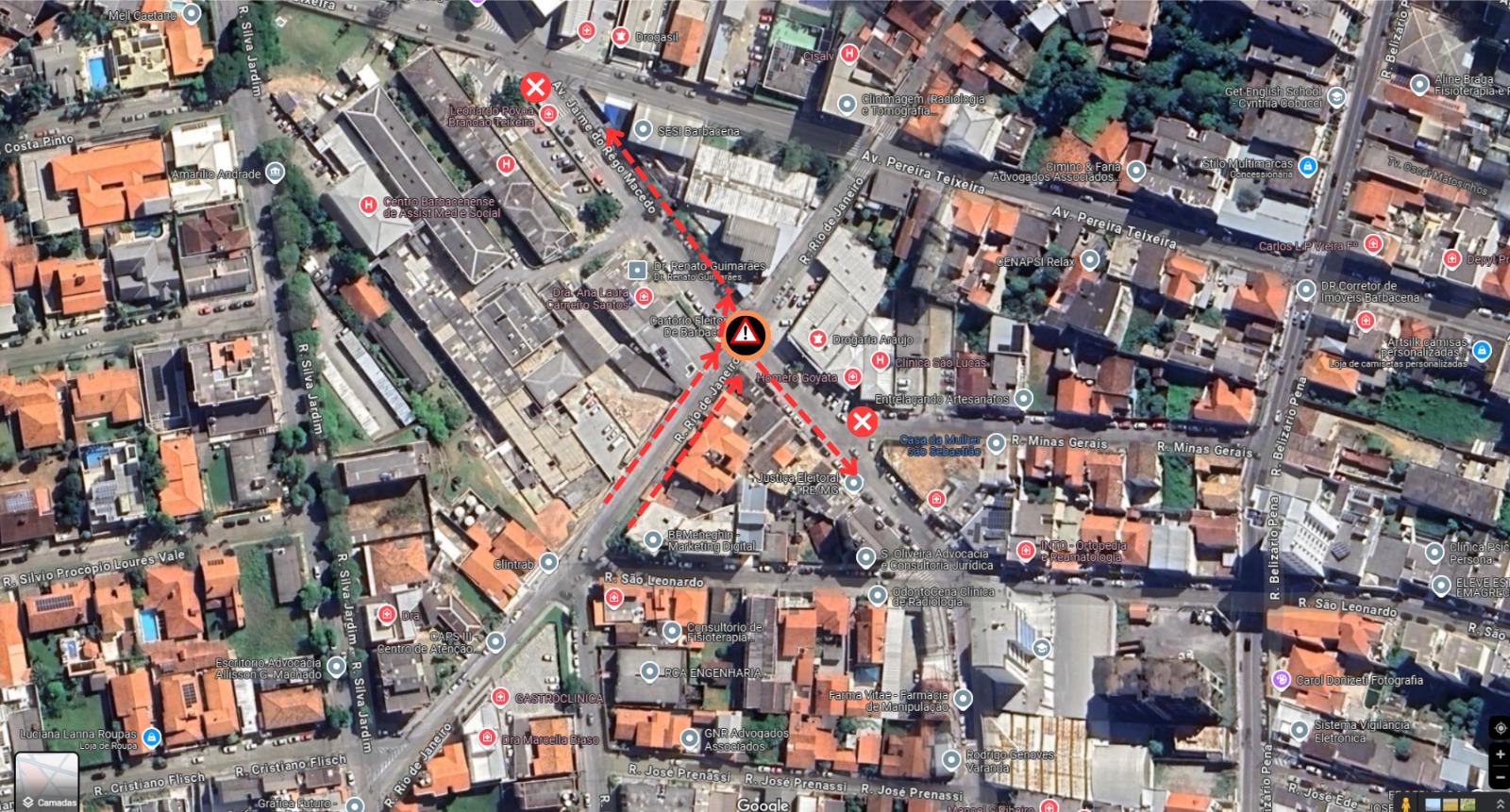 Trechos da Rua Rio de Janeiro e da Avenida Jaime do Rego Macedo estarão ...